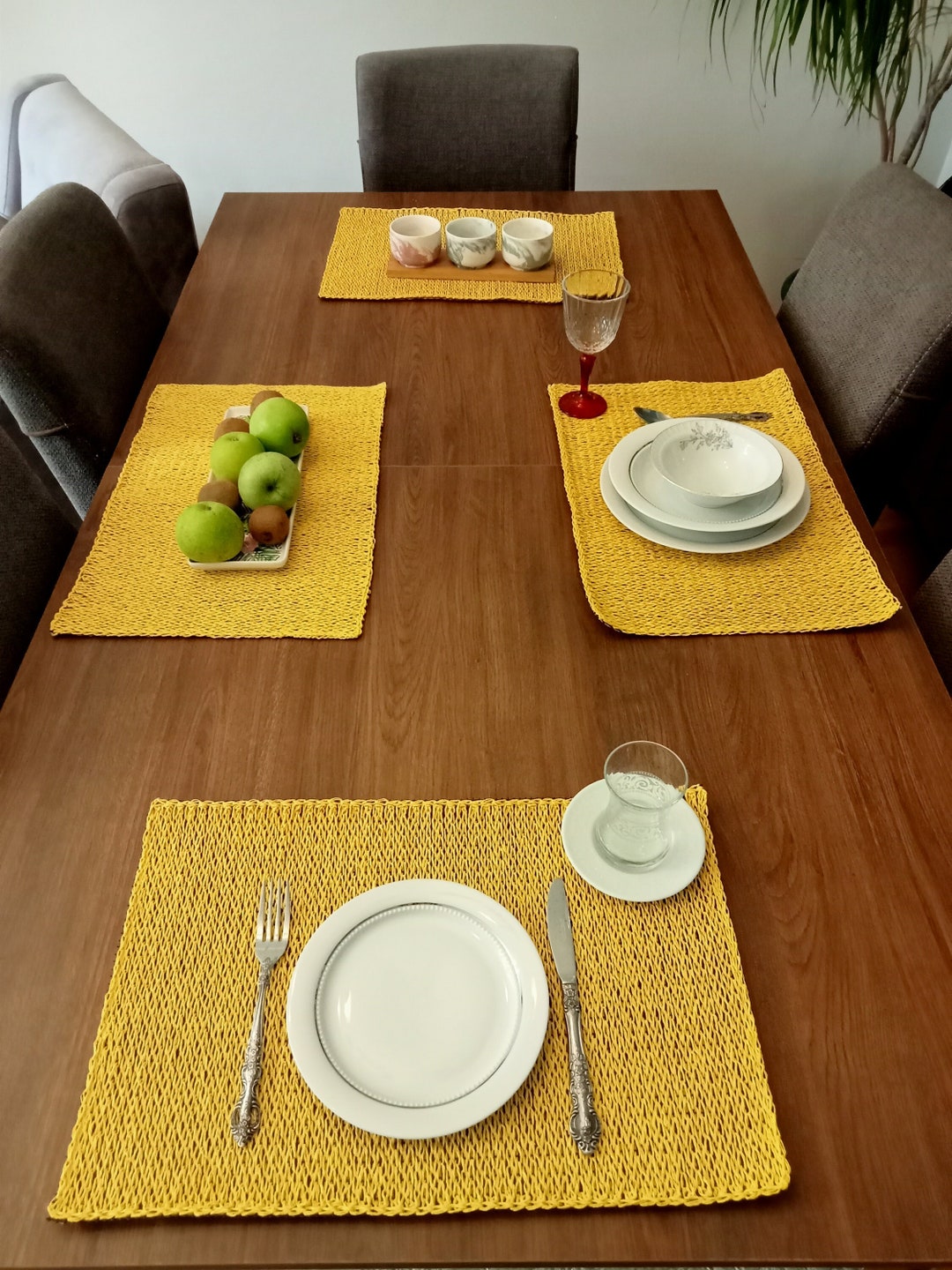 Handcrafted Rectangular Rattan Placemats for Table Decor - Etsy