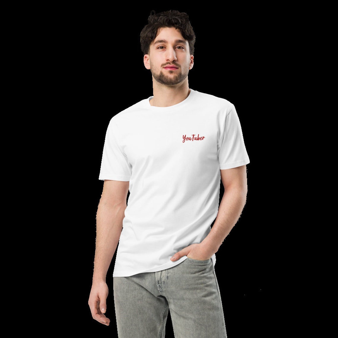 Youtuber Premium Embroidered T-shirt for Everyone - Etsy