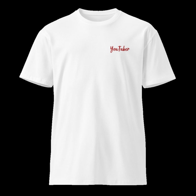 Youtuber Premium Embroidered T-shirt for Everyone - Etsy