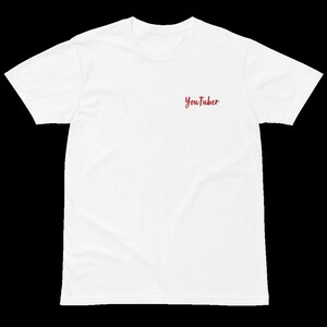 Youtuber Premium Embroidered T-shirt for Everyone - Etsy