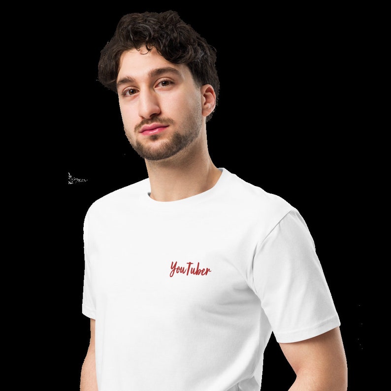 Youtuber Premium Embroidered T-shirt for Everyone - Etsy