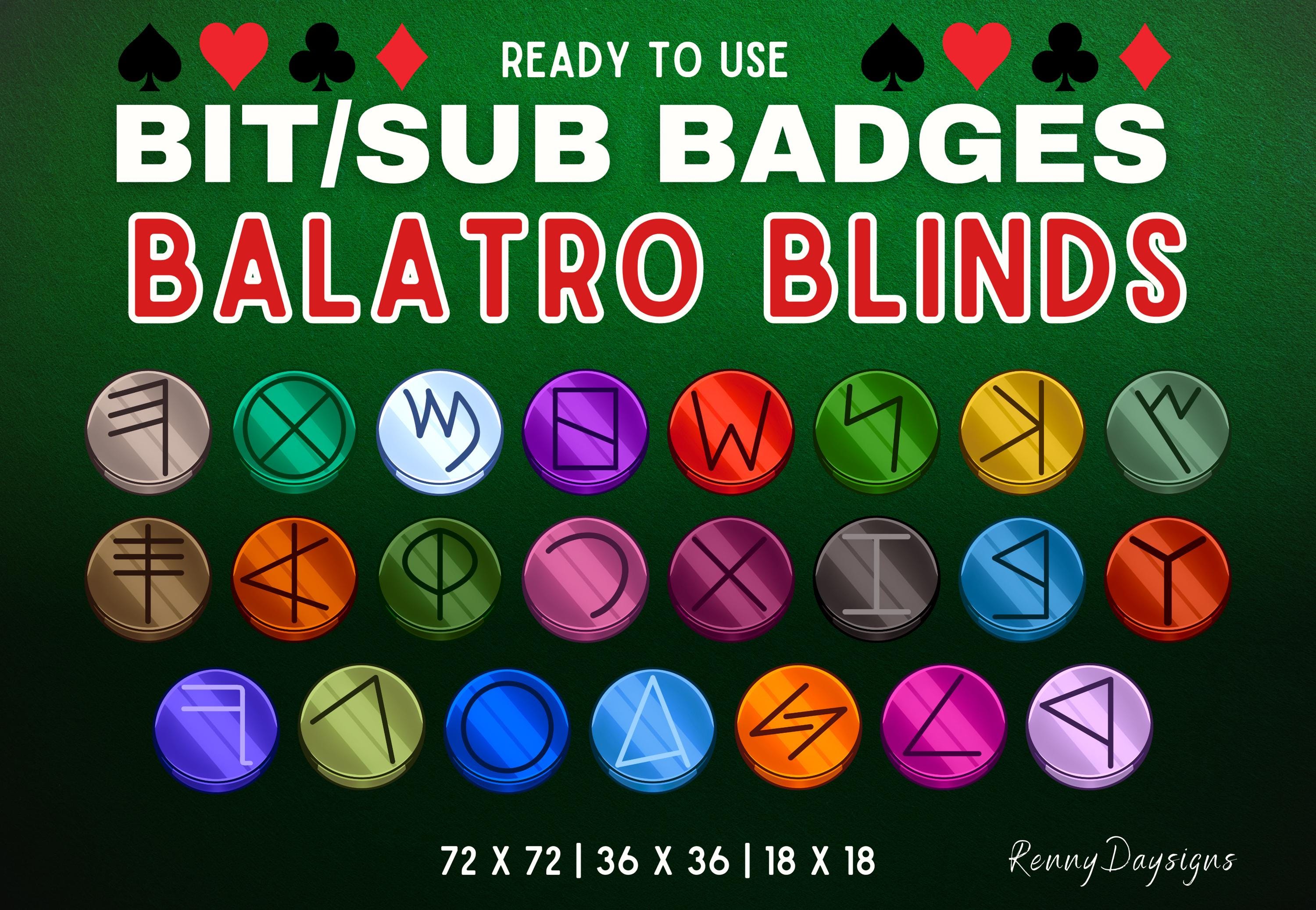Balatro Bit & Sub Badges | Poker Twitch Badges | Balatro Boss Blind ...