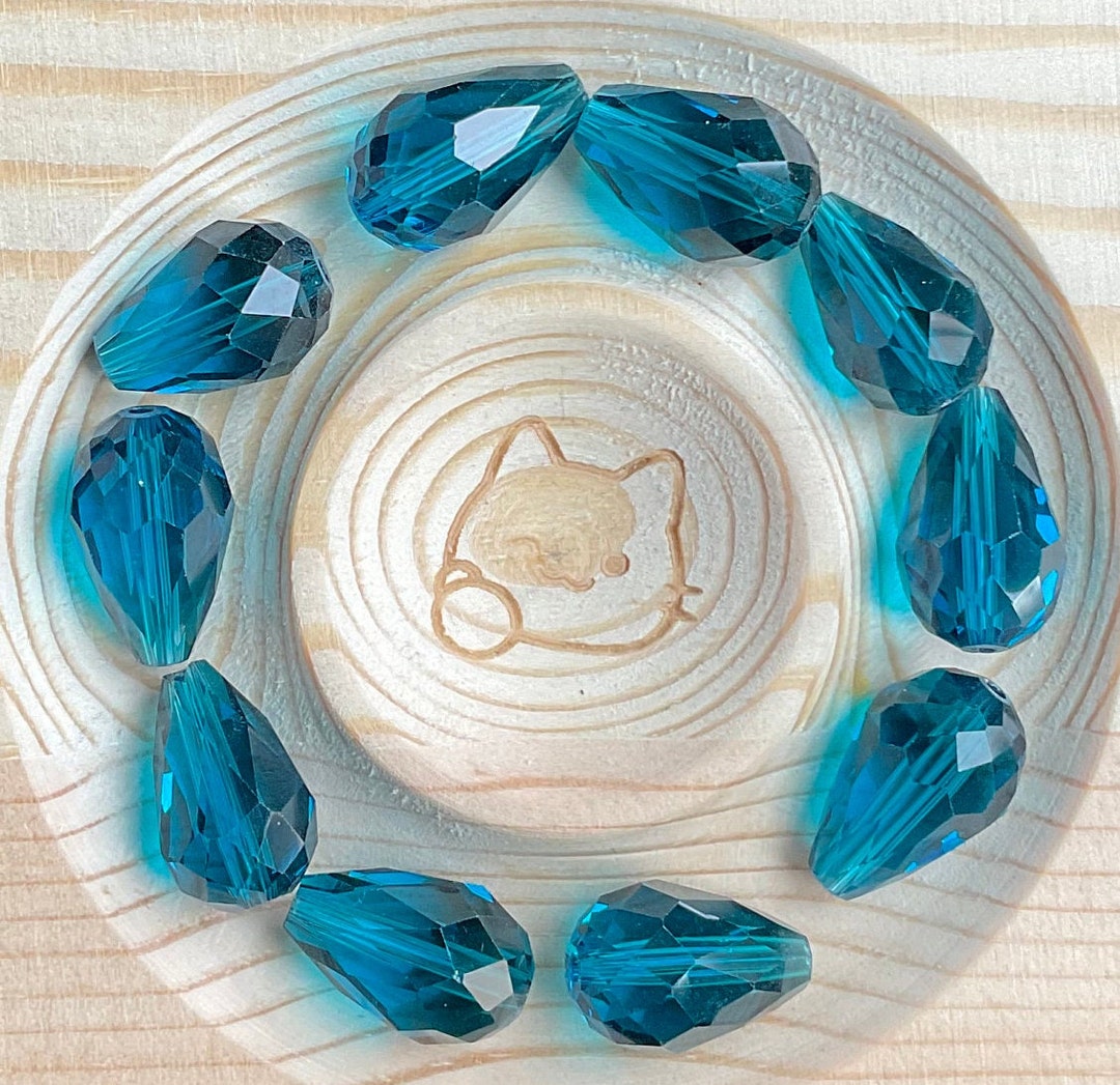 Natural Teal Cone Beads, Bright Colours, Crystal Beads, Loose Beads ...