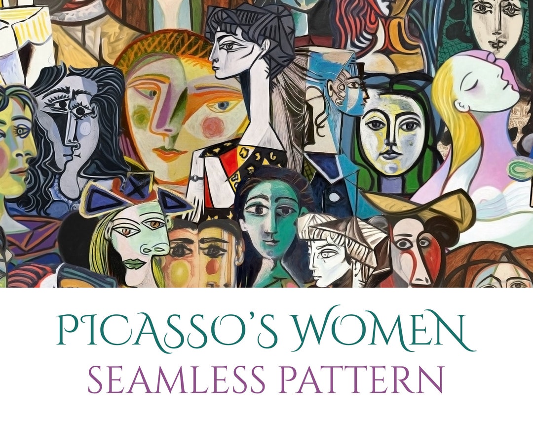 Picasso's Women Seamless Pattern. Repeating Pattern for Textile ...