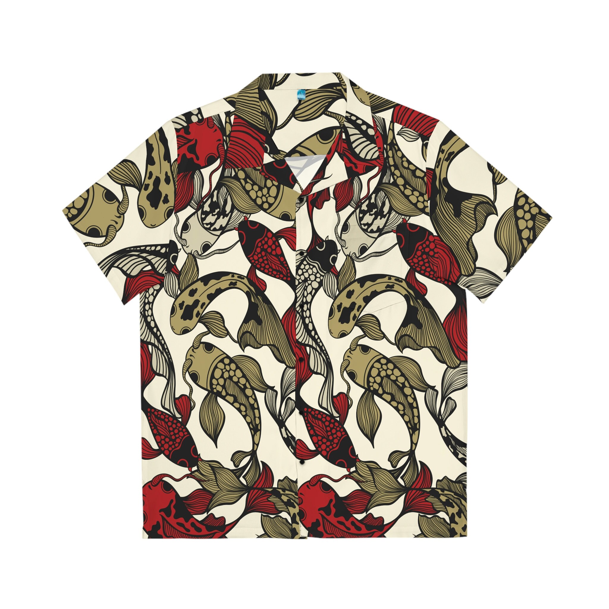 Japanese Pattern Button Up/retro Style Button Up/mens Button up Shirt ...