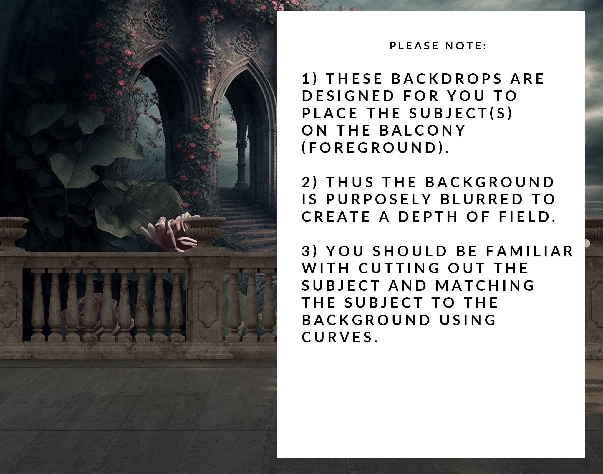 12 X Fantasy Digital Backdrops for Photo Composites, Ready for Use ...