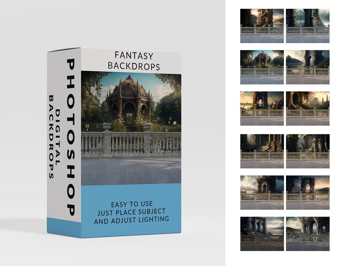 12 X Fantasy Digital Backdrops for Photo Composites, Ready for Use ...