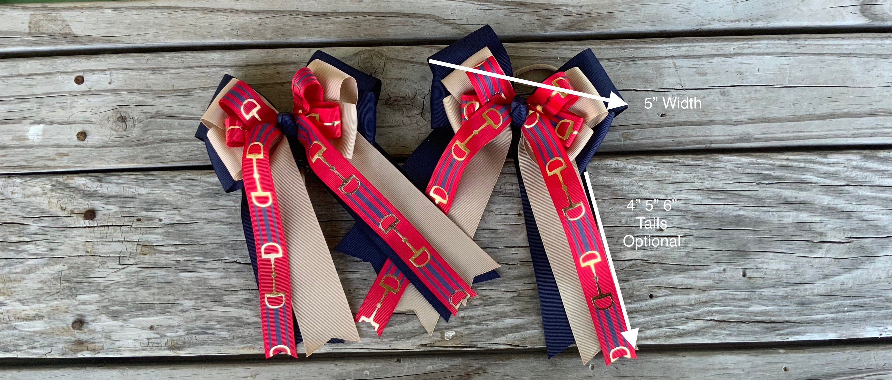 Equestrian Bows, Equestrian Show Bows, Equestrian Hair Bows Red Navy ...