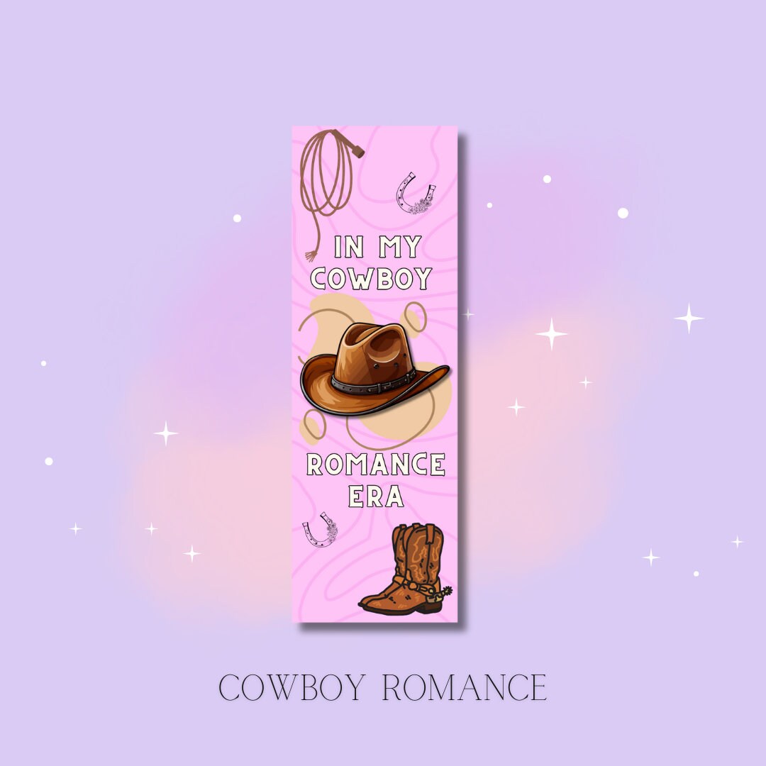 Cowboy Romance Era Bookmark Cowboy Cowboy Hat Horseshoe Lasso Cowboy ...