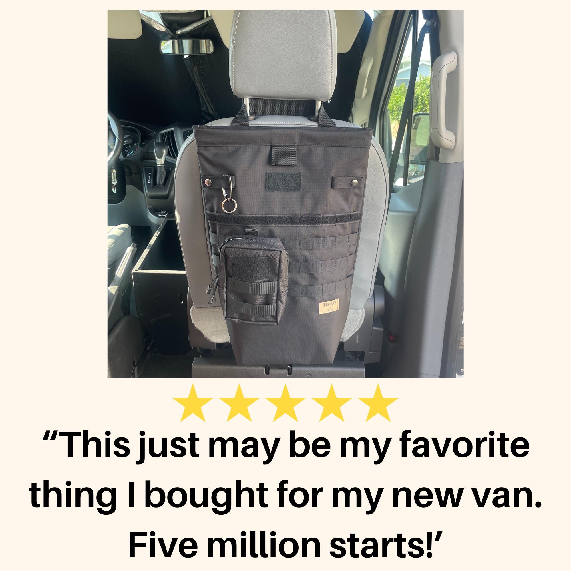 Seatback Bag for Trash, Storage, or Laundry Van Life Accessory Van Bag ...