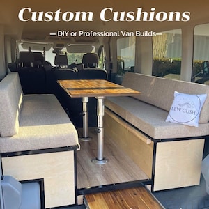 Custom Camper Cushions DIY Van Build Custom Cushions Cushion Covers ...