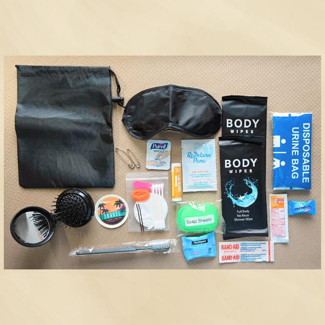 Camping Essentials Kit: Toiletry & Travel Bag for Road Trips - Etsy