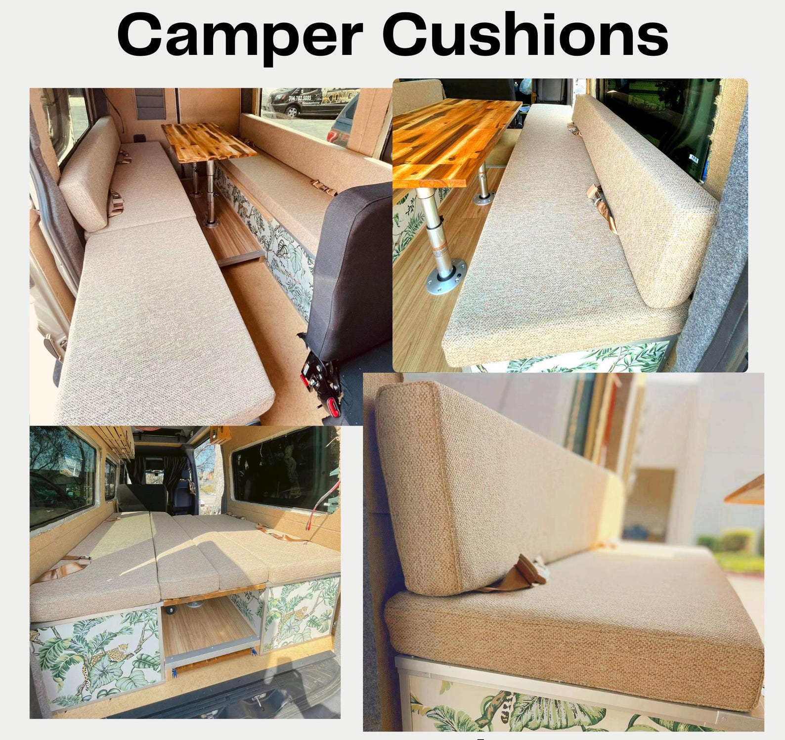 Camper Cushions RV Cushions Trailer Cushions Dinette Cushions Truck ...