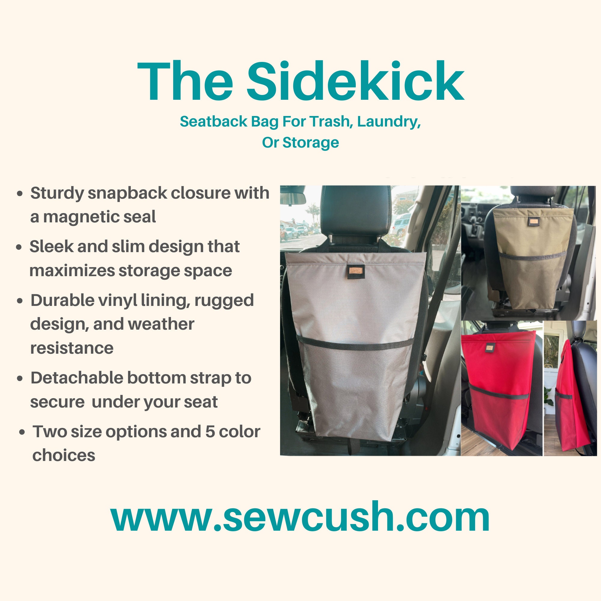 Seatback Bag Organizer Camper Accessories Car Storage Vanlife Gift ...