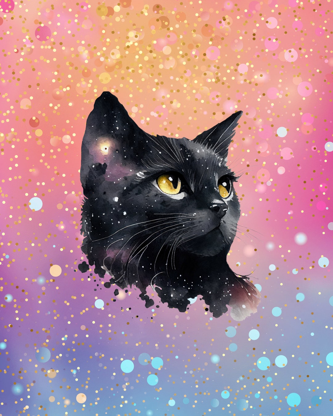 Digital Prints Misty Animal Cat Digital Art Print Wall Art AI Generated ...