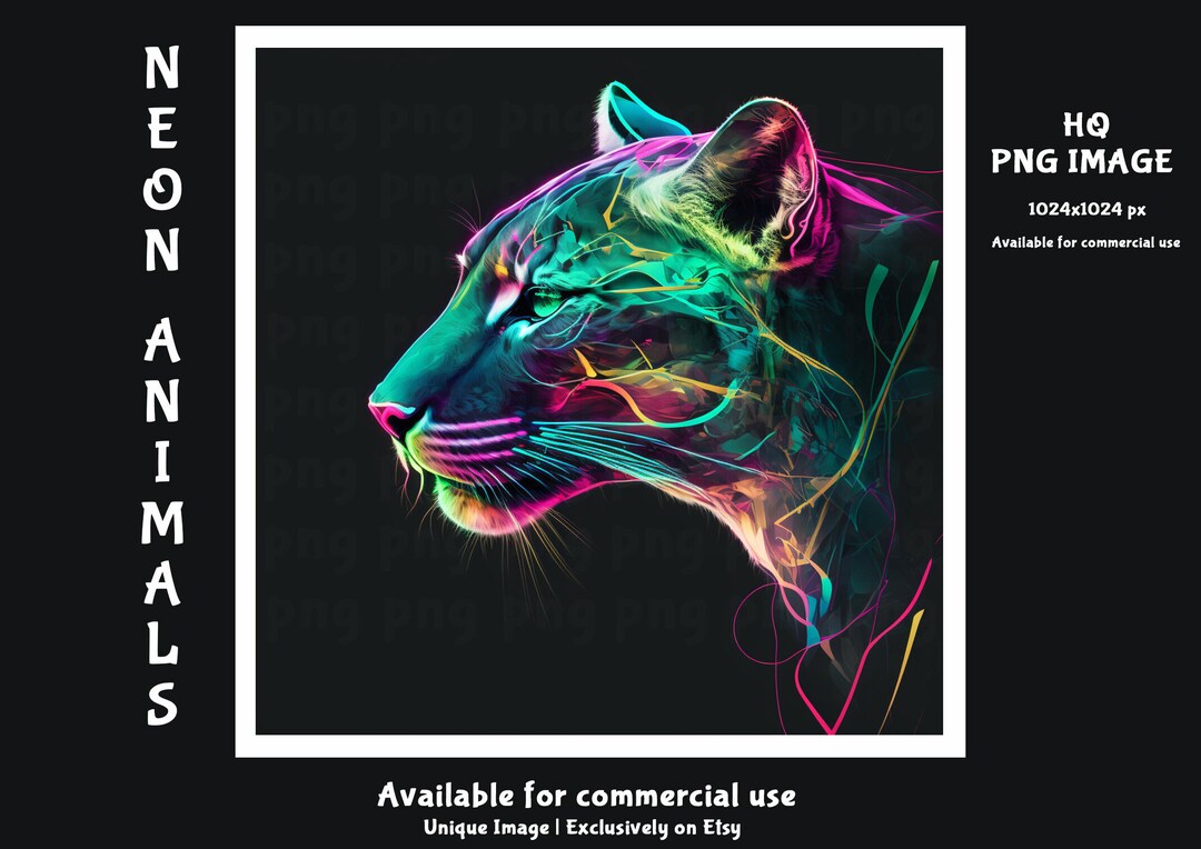 Puma Neon Puma Print Puma Design Png Image Puma - Etsy