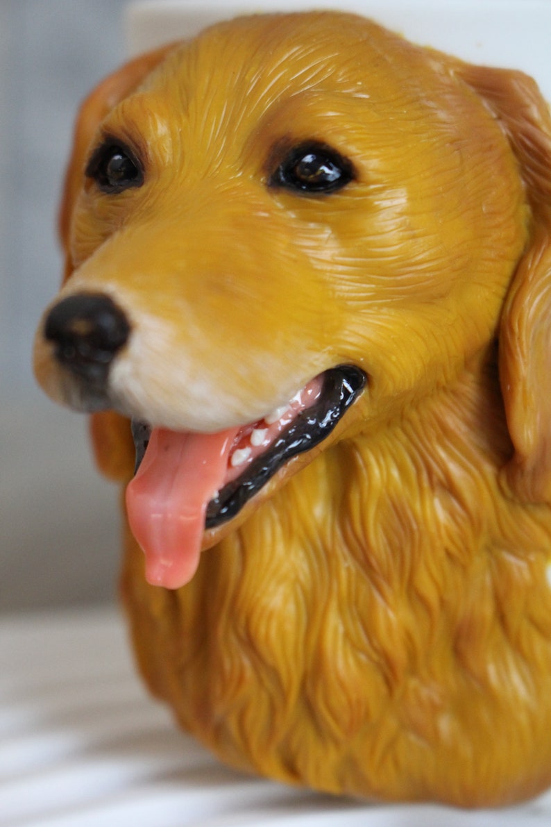 Custom Dog Mug, Handmade Dog Cup, Personalized Polymer Clay Dog Face on ...