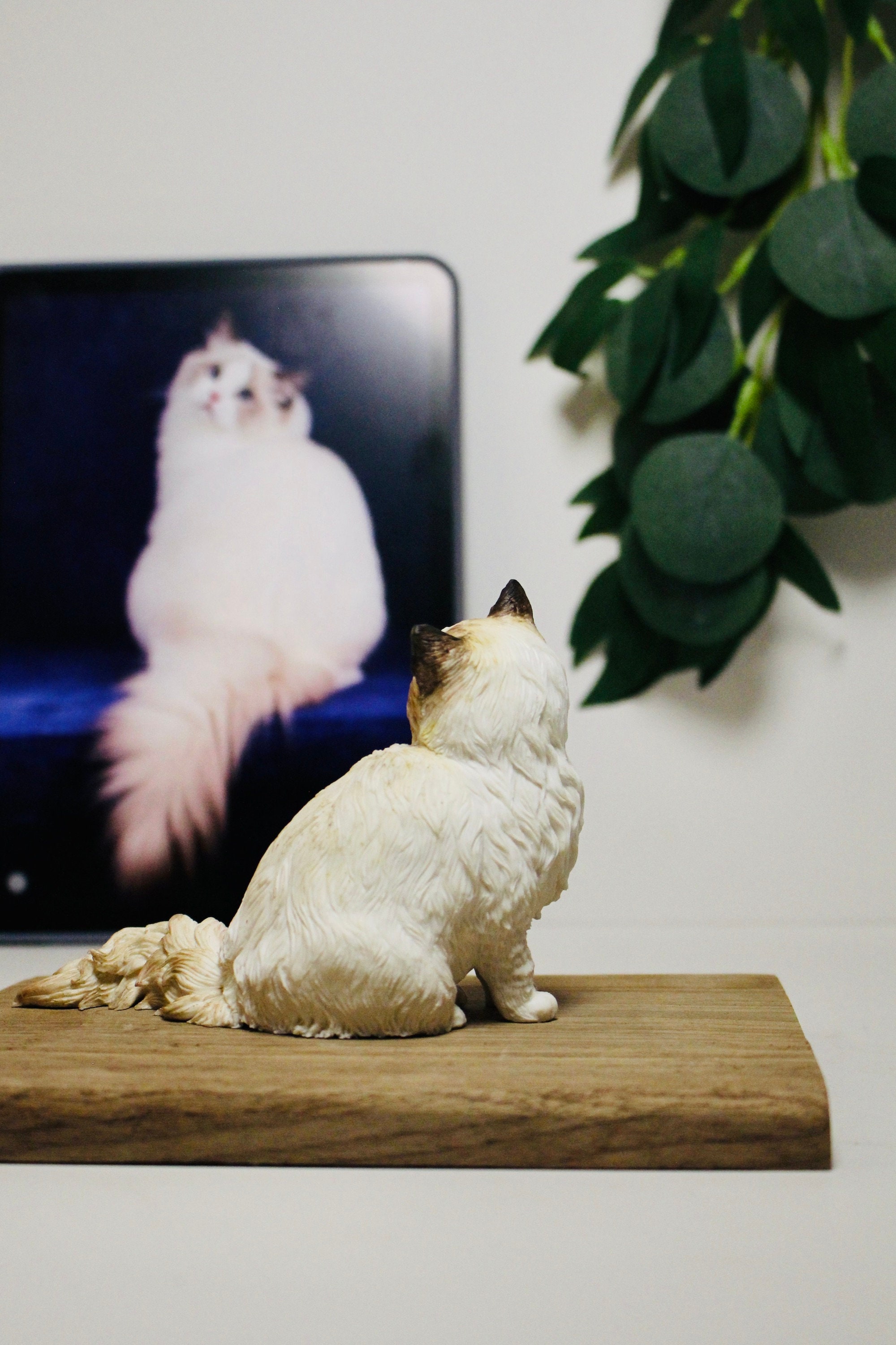 Custom Cat Sculpture, Handmade Cat Figurine, Personalized Polymer Clay ...