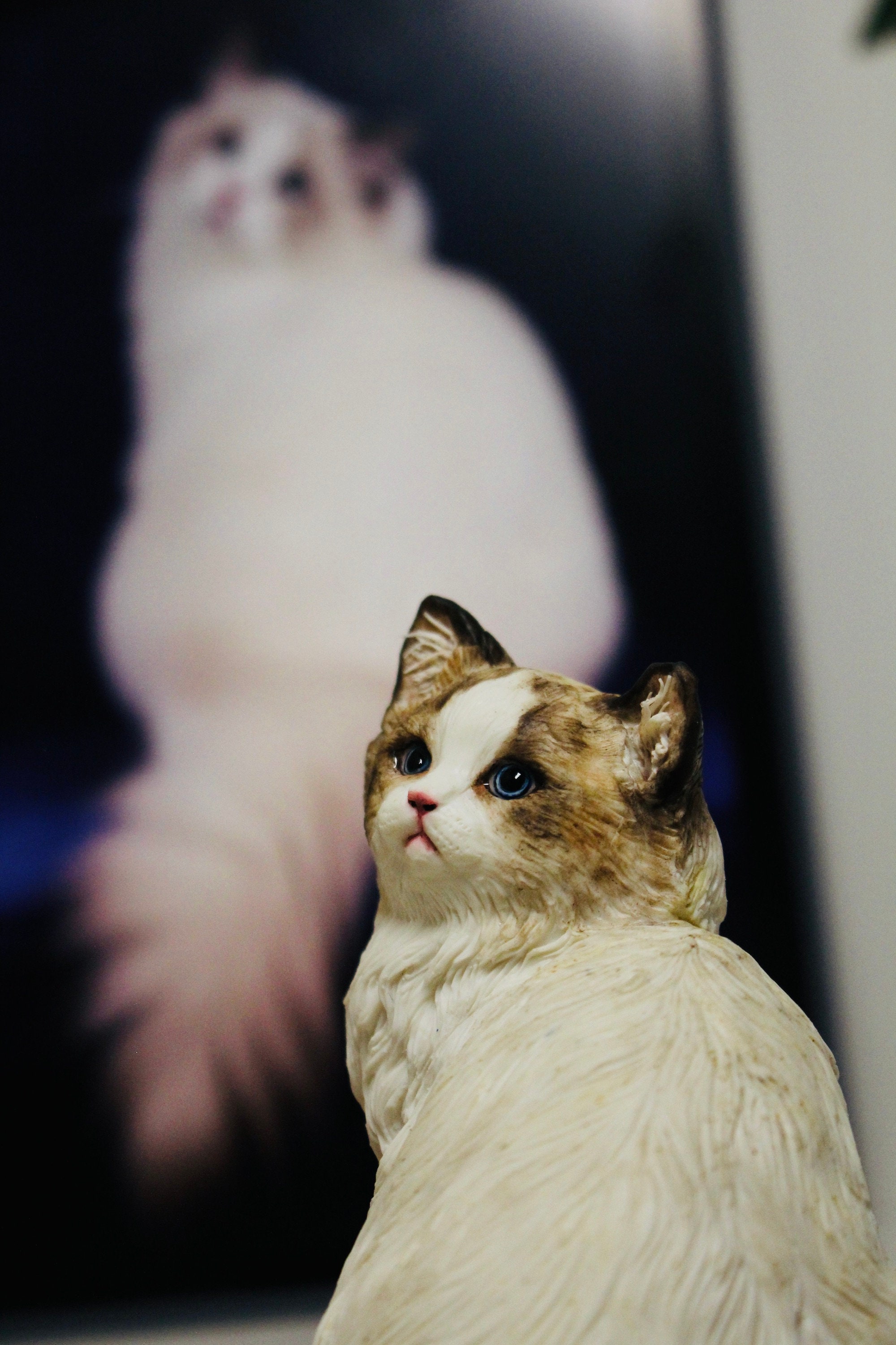 Custom Cat Sculpture, Handmade Cat Figurine, Personalized Polymer Clay ...