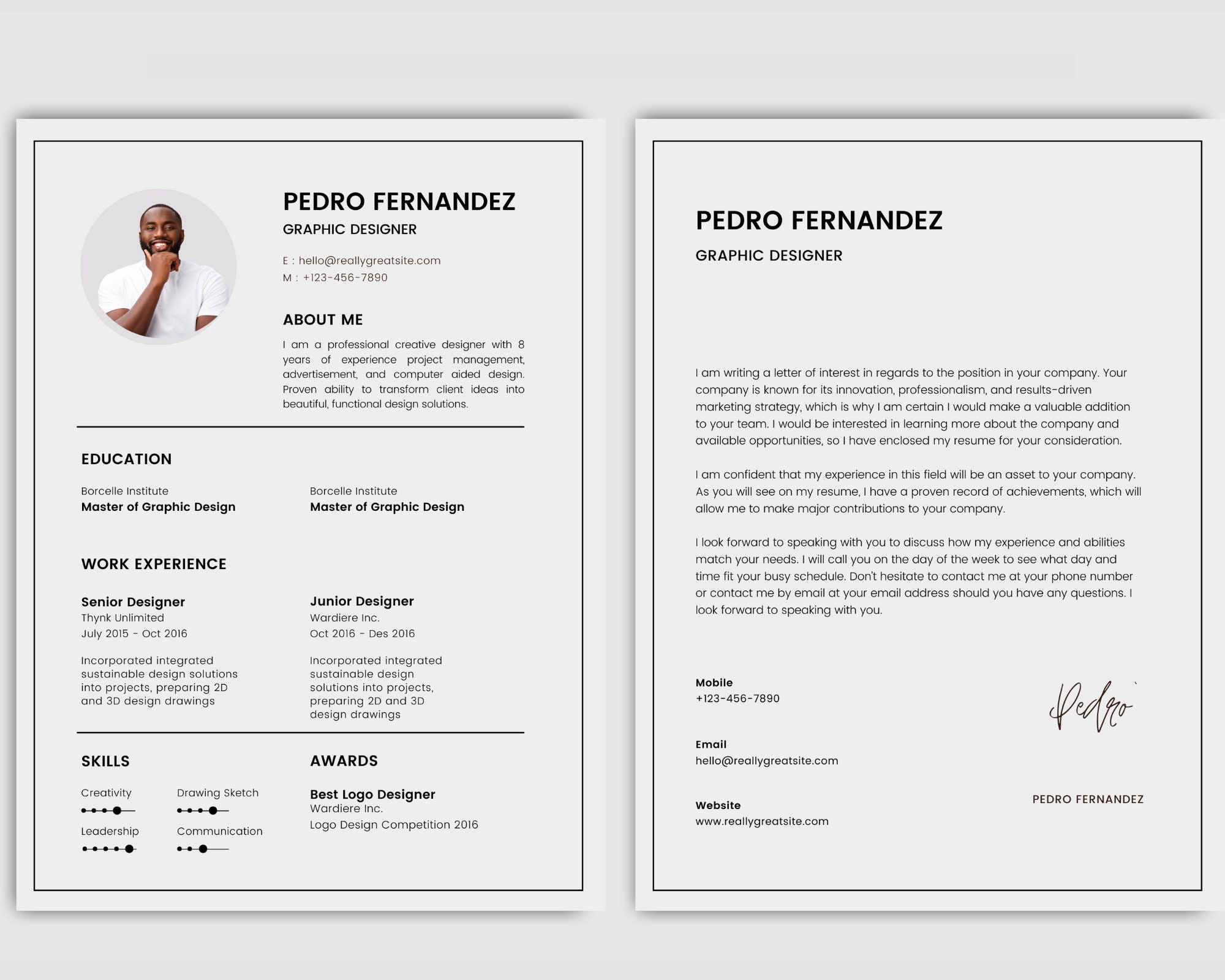 CV Resume Template Edit Resume Template Work Out Editable - Etsy UK