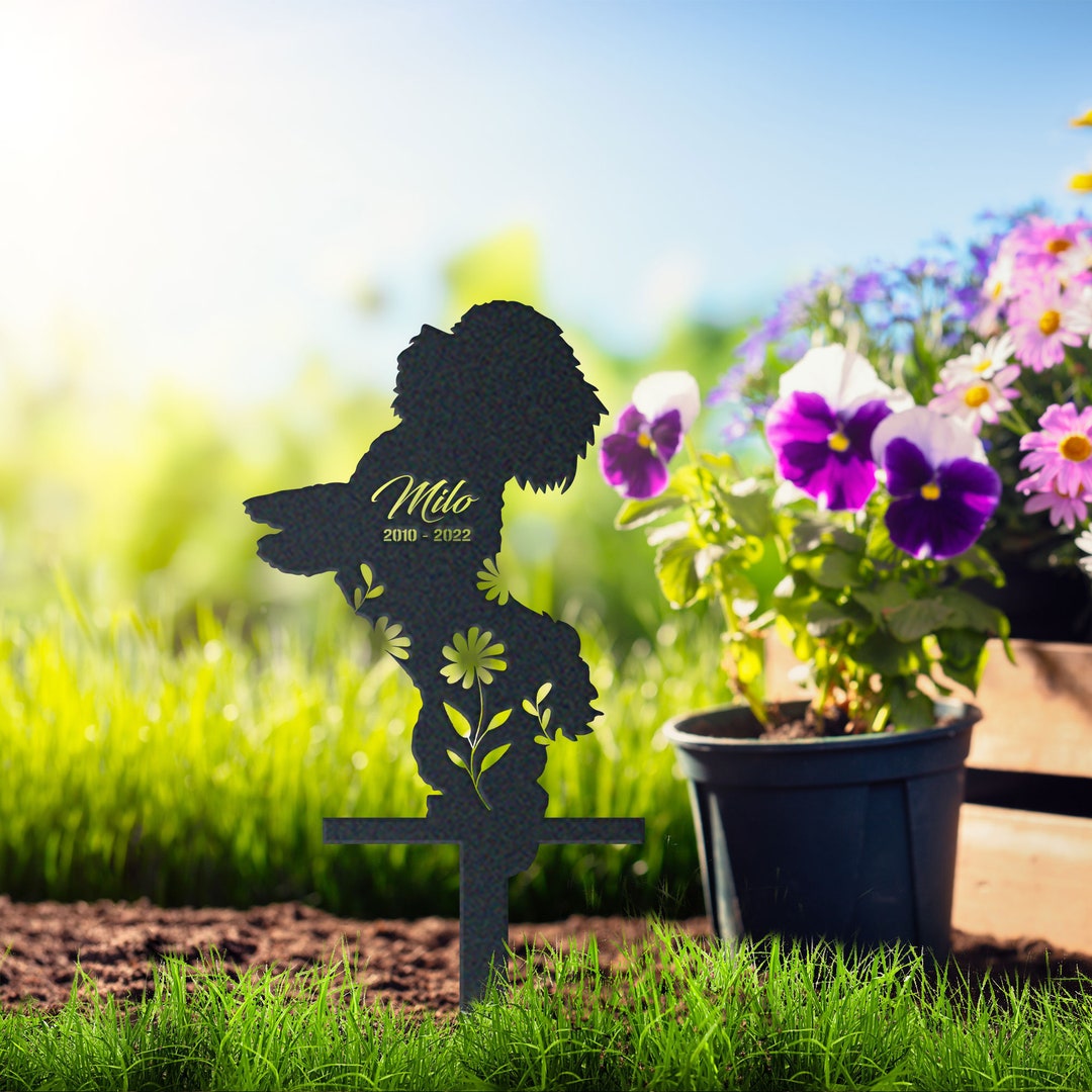 Personalized Cockapoo Metal Stake, Garden Metal Decor, Dog Memorial ...