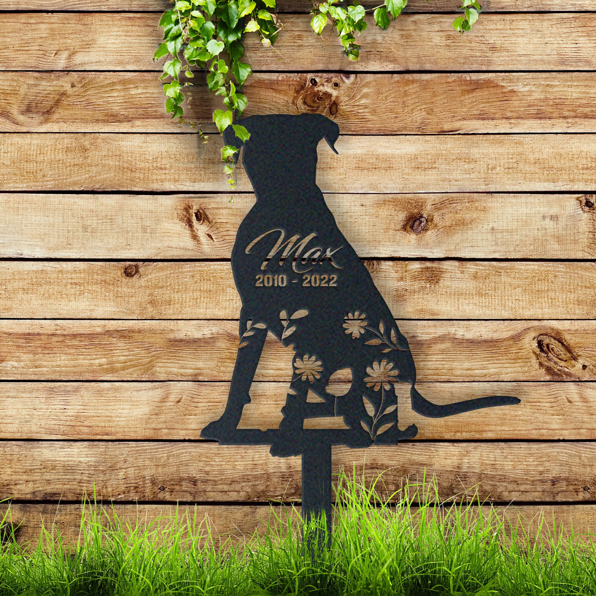 Boxer Metal Stake – Custom Dog Memorial for Yard or Garden - Etsy
