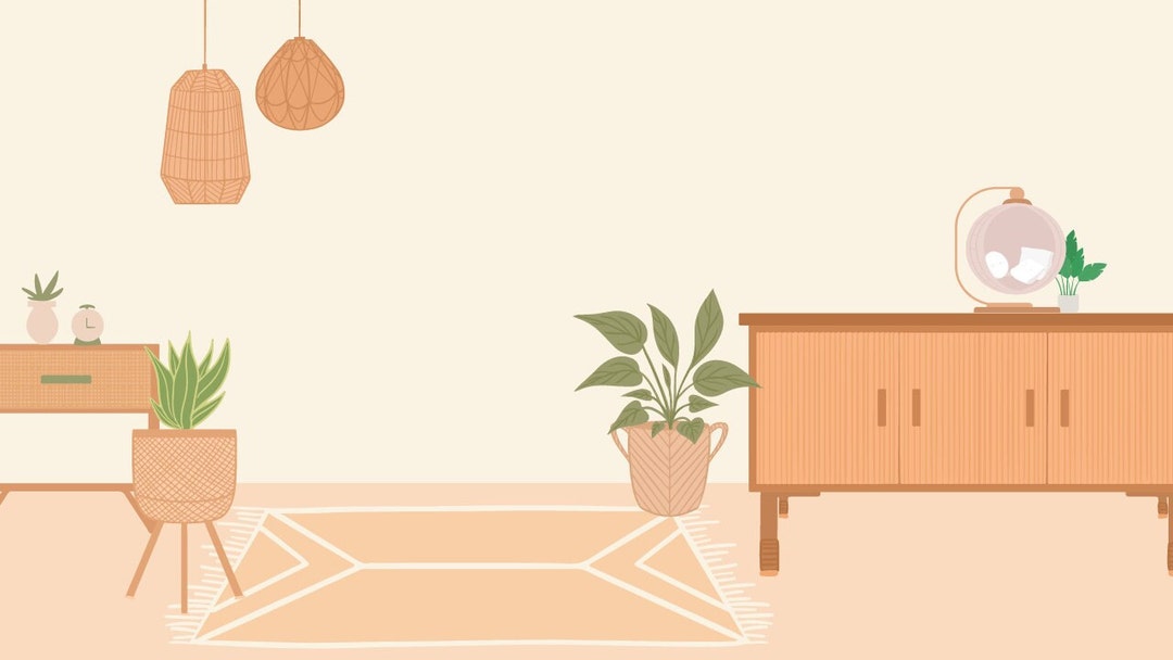 Virtual Living Room Background for Zoom, Google Meet, Microsoft Teams ...