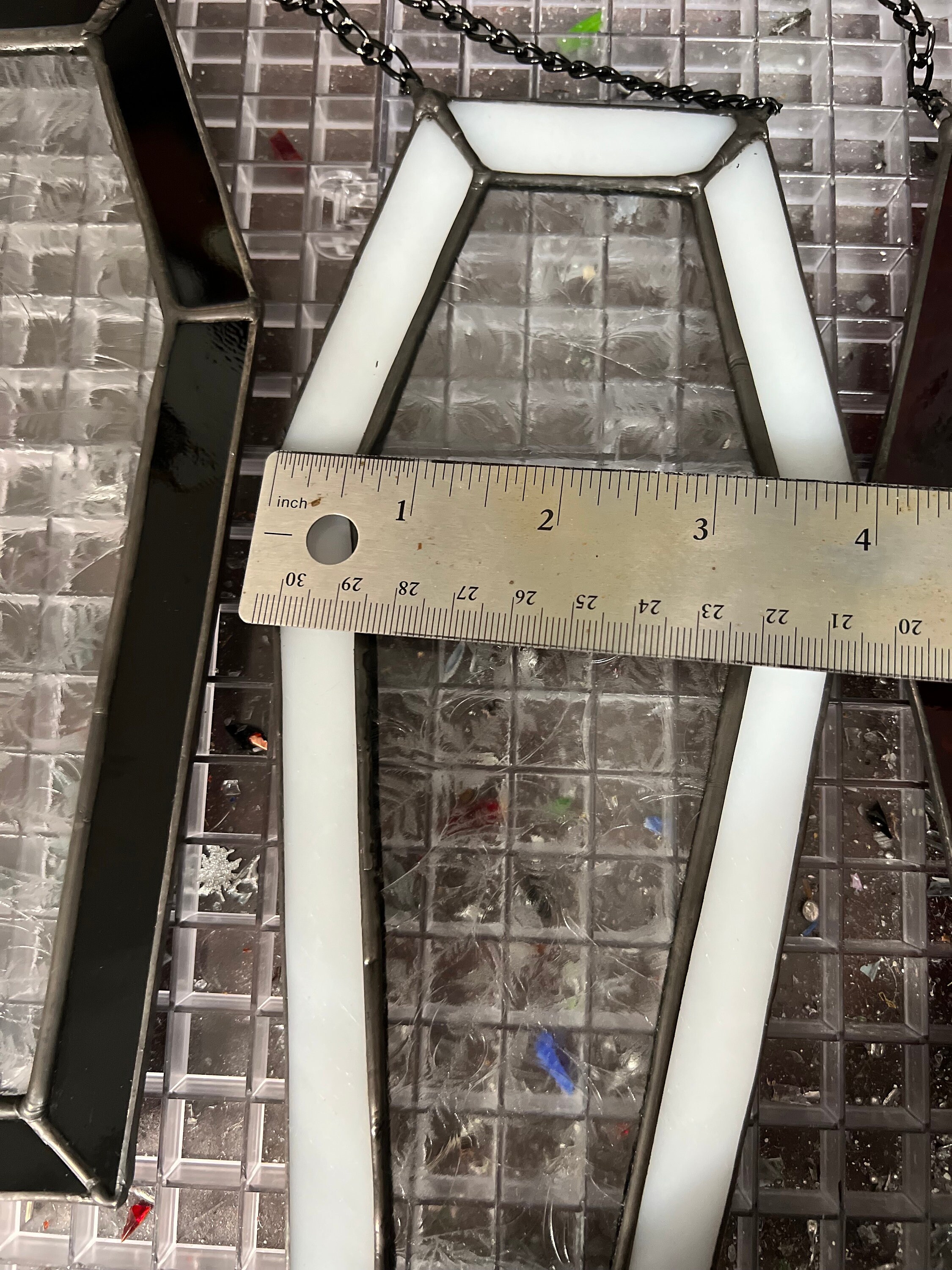 Mini Coffin in White With Clear Glue Chip - Etsy