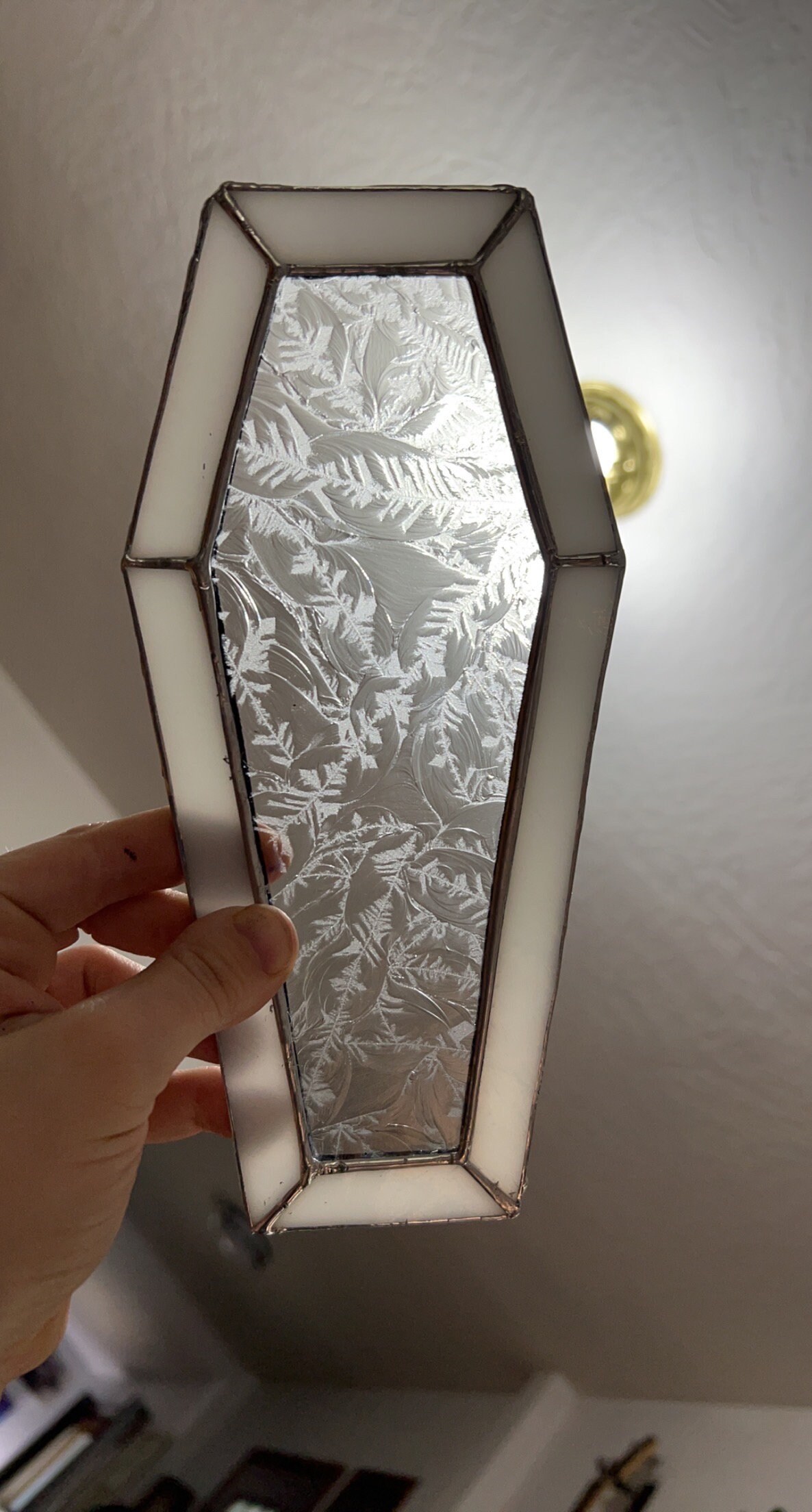 Mini Coffin in White With Clear Glue Chip - Etsy