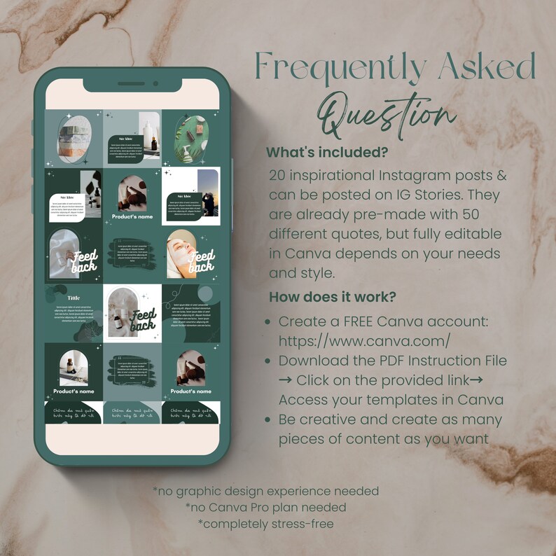 Green Tone Canva Social Media Templates 60 Editable Beauty - Etsy