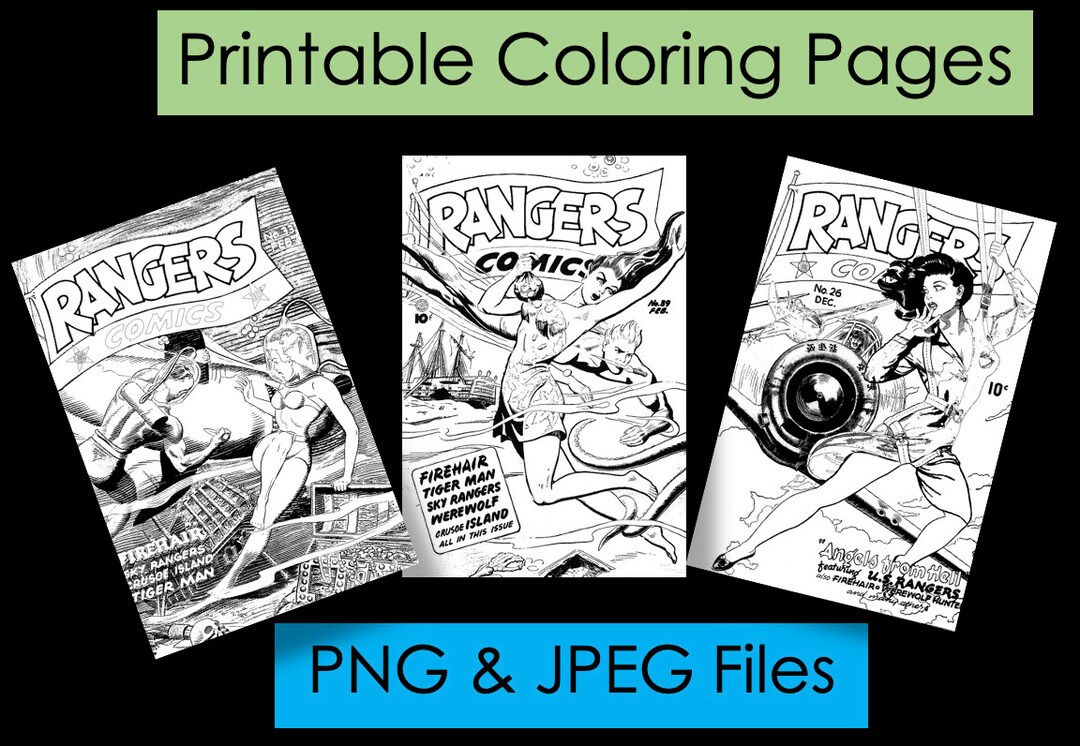 Coloring Pages for Adults Vintage Comic Book Covers – Action-girl and ...