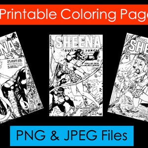 Coloring Pages for Adults Vintage Comic Book Covers – Sheena Queen of ...