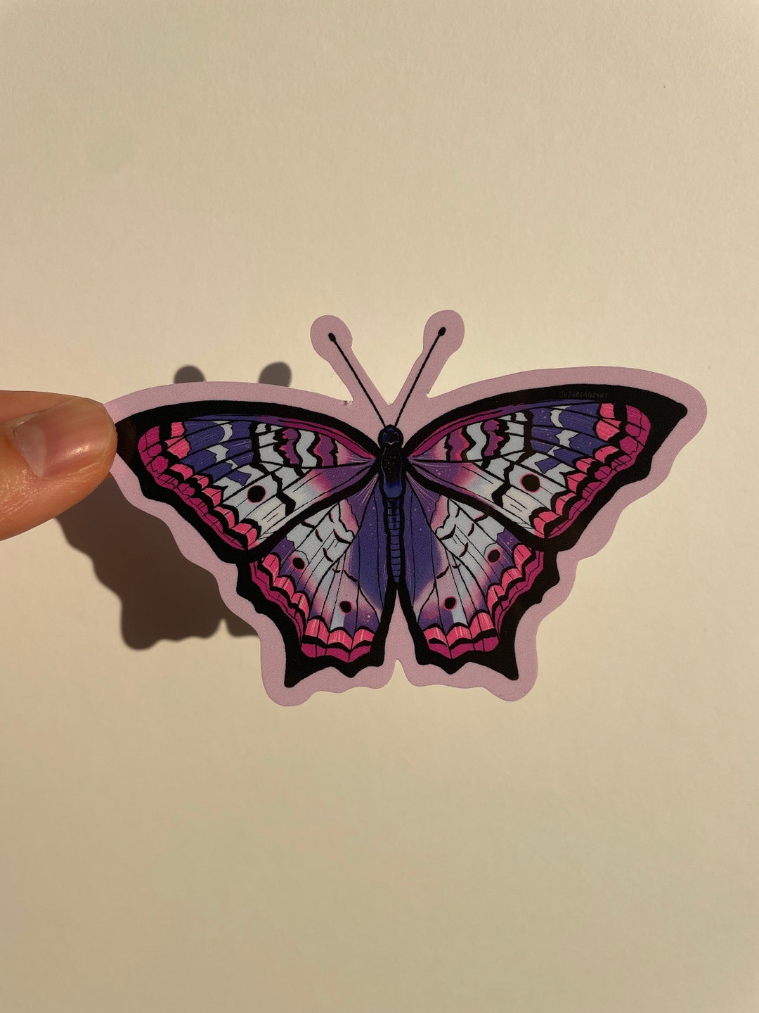 Purple Butterfly Sticker Custom Made - Etsy