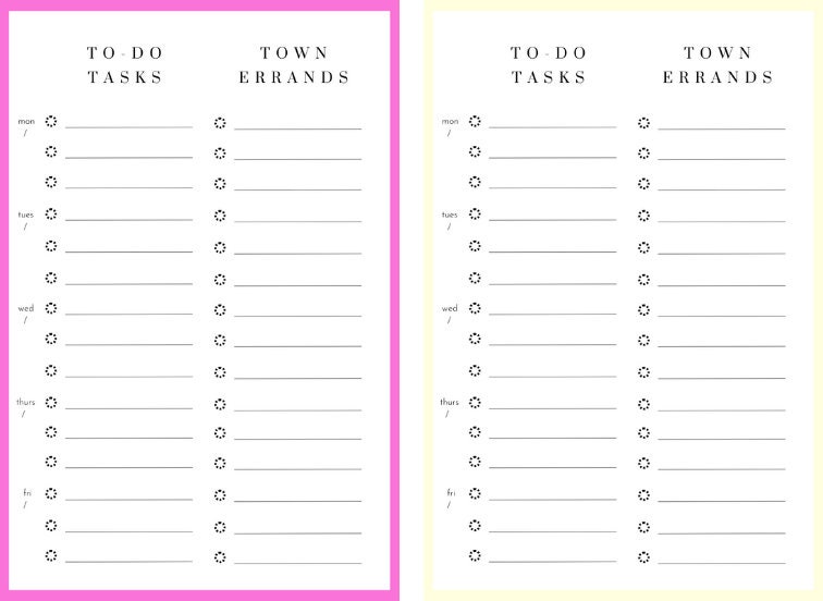 Printable Weekly To-do Checklist - Etsy