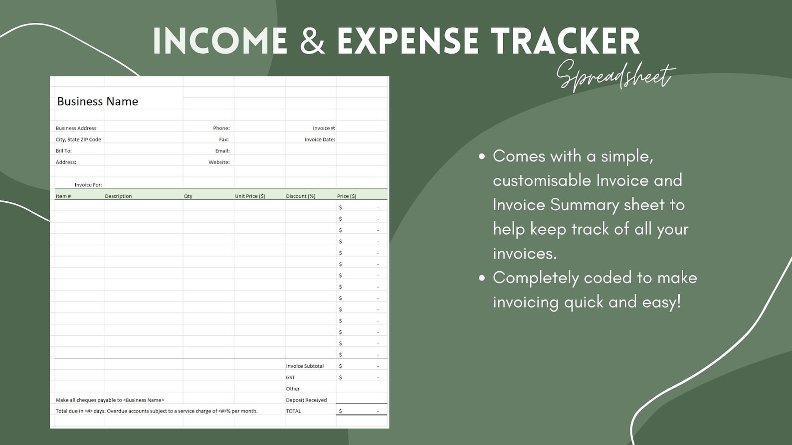 The Income & Expense Tracker Spreadsheet for Excel and Google Sheets ...