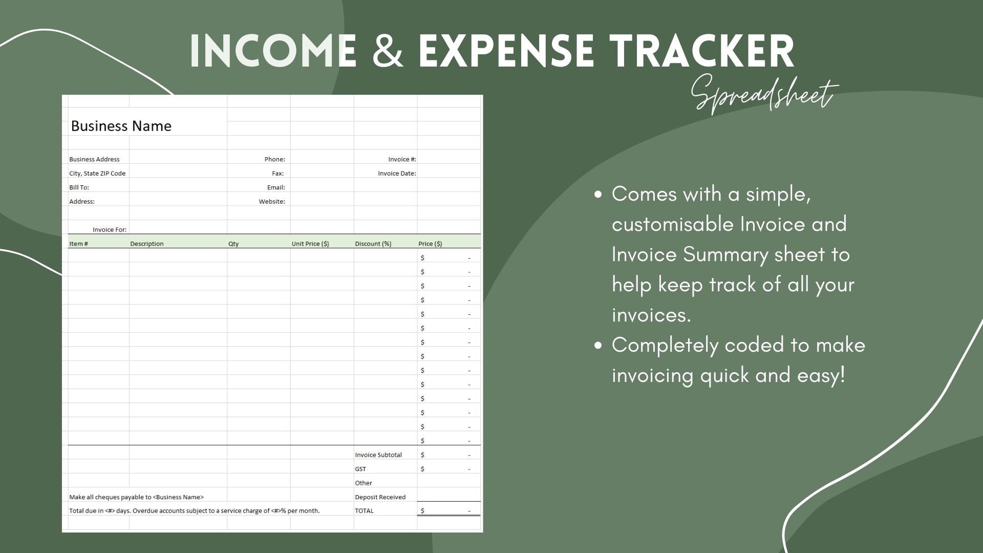 The Income & Expense Tracker Spreadsheet for Excel and Google Sheets ...