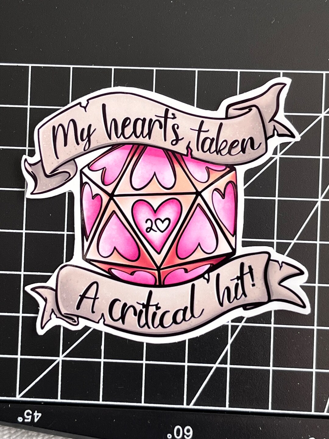 Critical Hit Dnd Valentine Sticker - Etsy