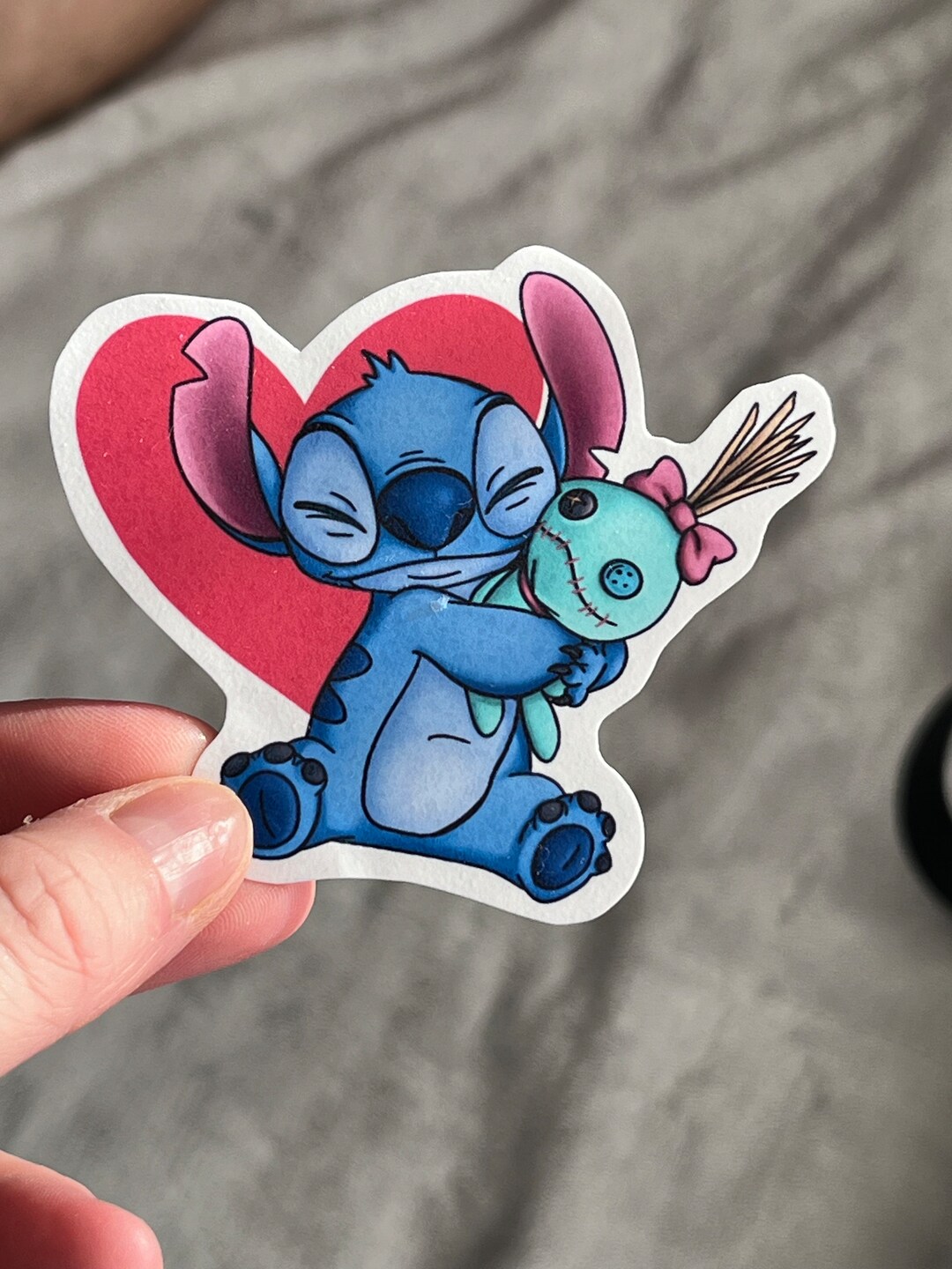 Stitch and Scrump Valentine Sticker - Etsy