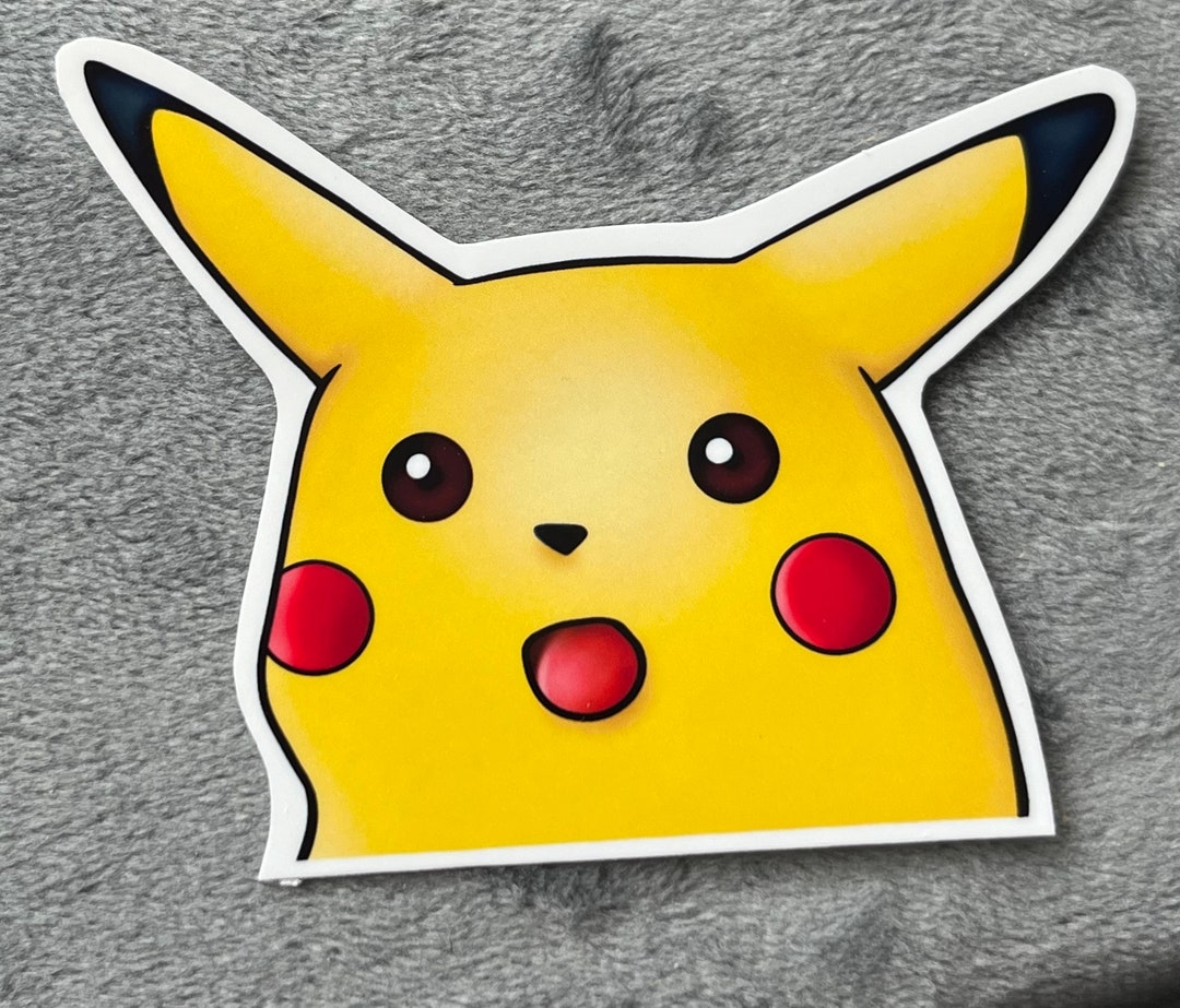 Pikachu Shocked Face Meme Sticker - Etsy