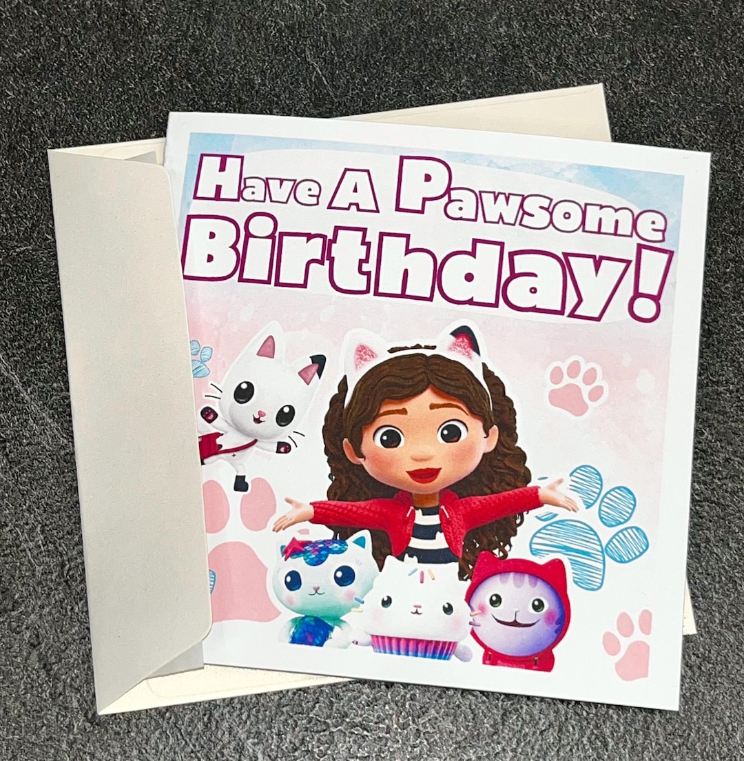 Gabby’s Dollhouse Pawsome Birthday Card - Etsy