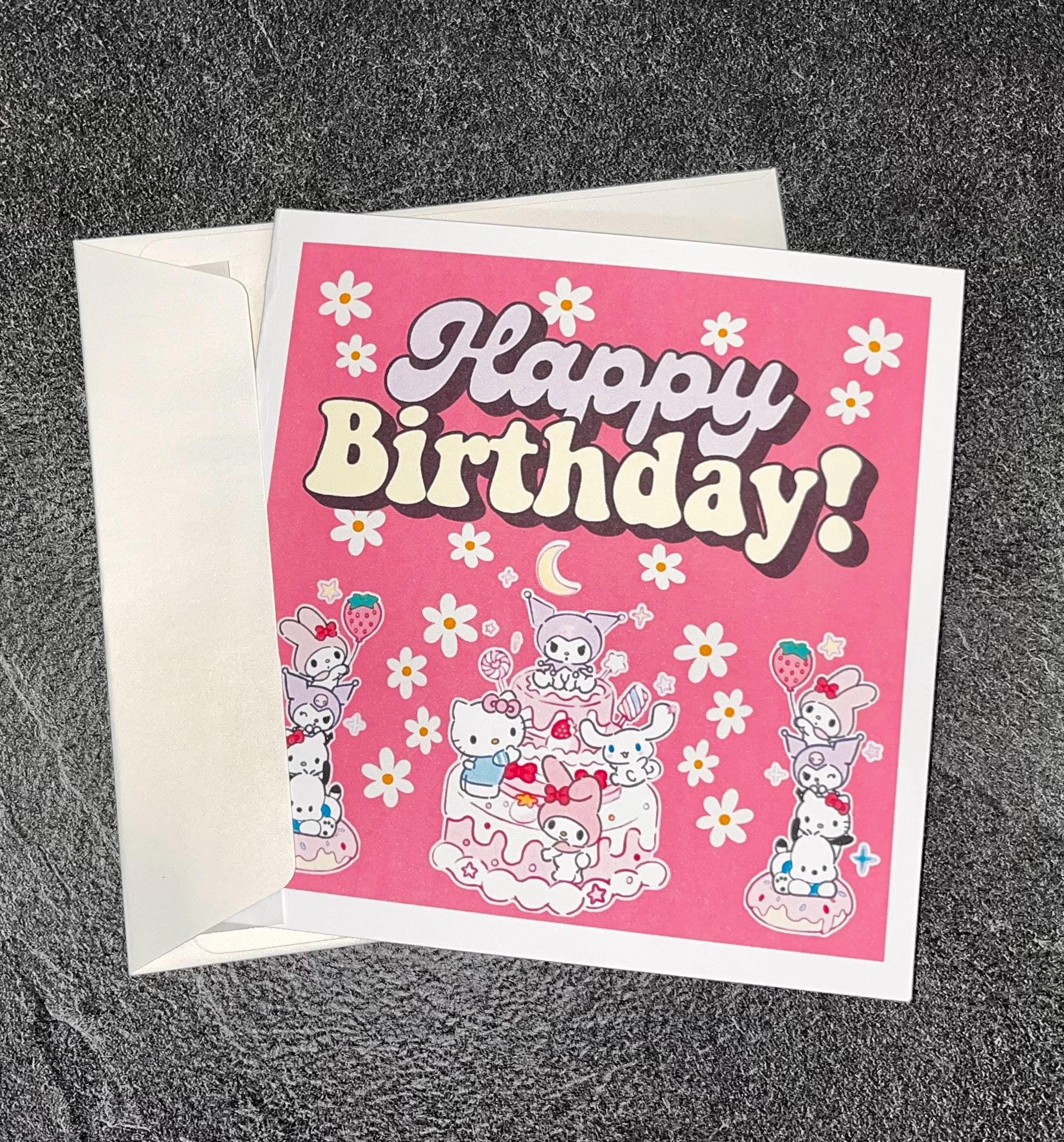 Sanrio Hello Kitty Characters Birthday Card - Etsy