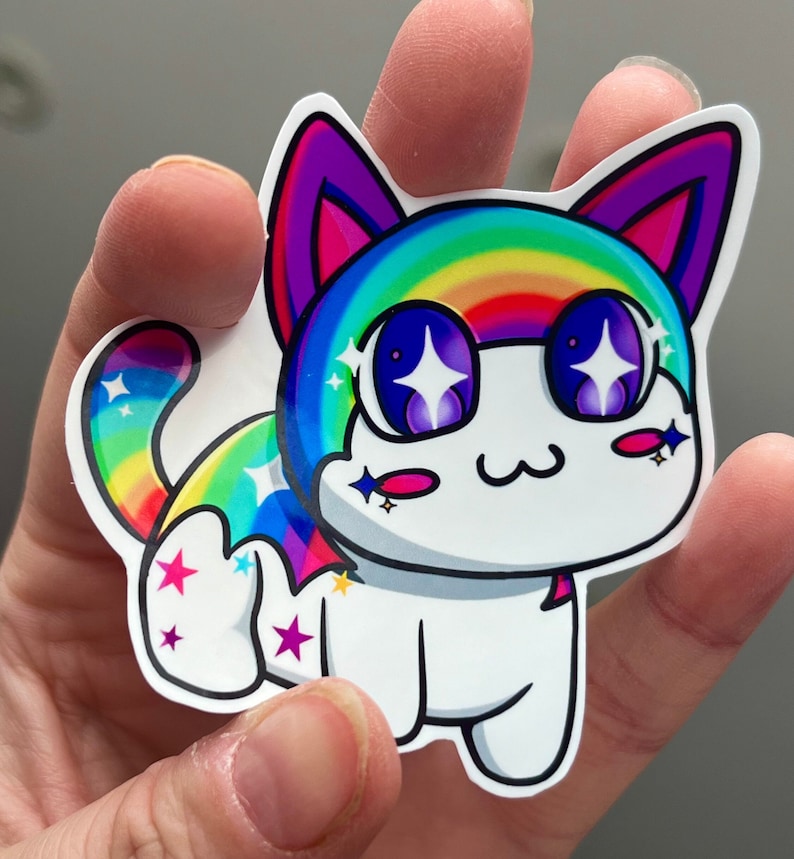 Rainbow Aphmau Meemeows Kids Sticker - Etsy