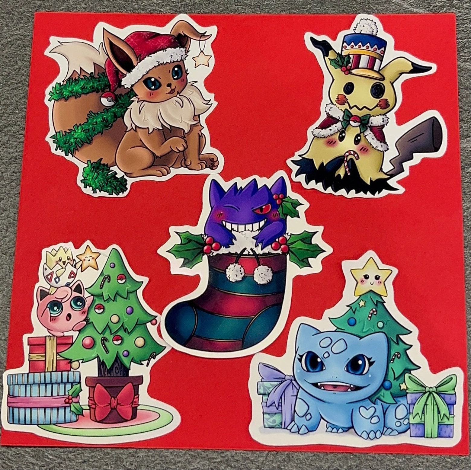 Christmas Bulbasaur Vinyl Sticker - Etsy
