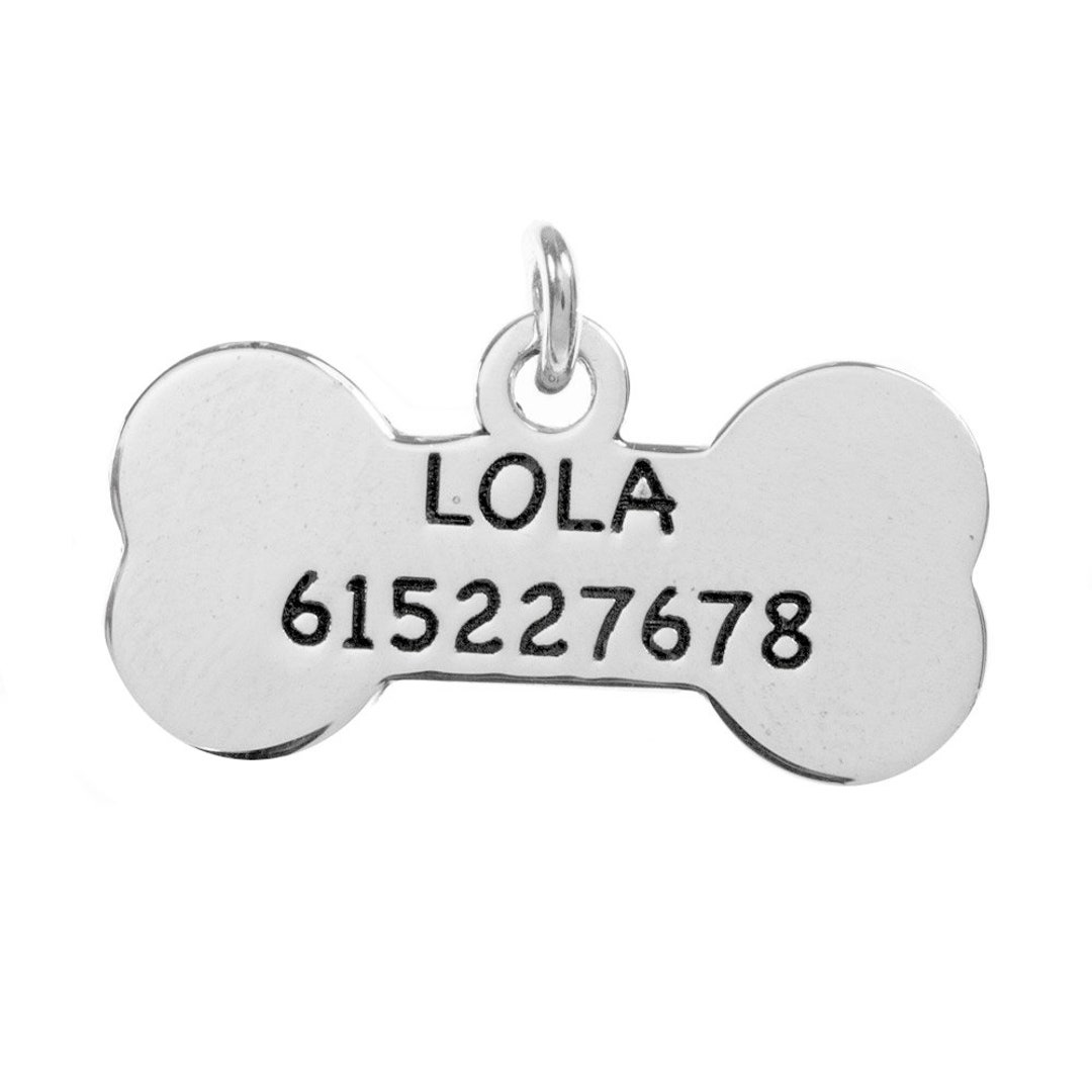 Personalized Dog Bone Pendant in 1st Sterling Silver, Dog Bone Pendant ...