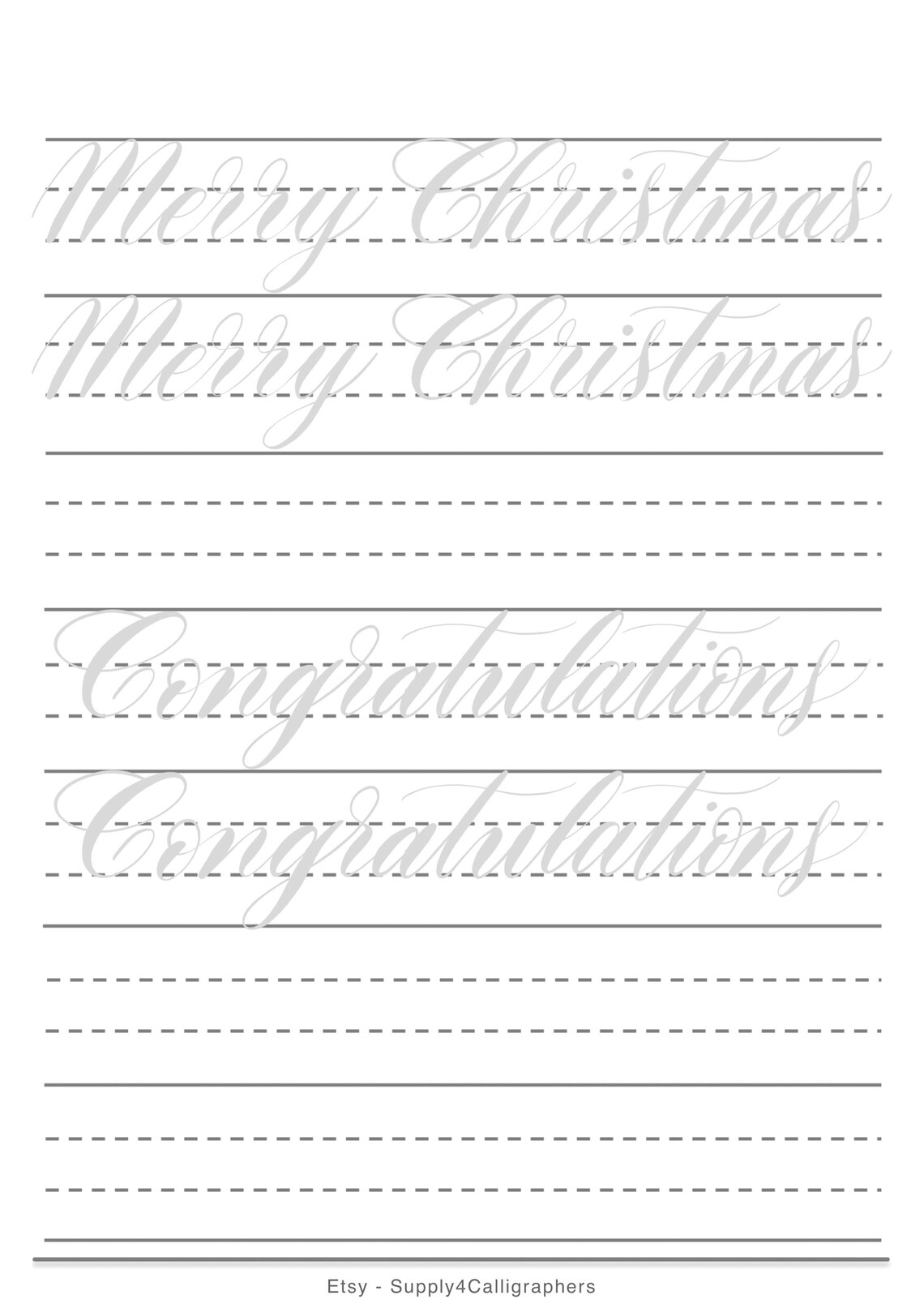 Brush Pen Calligraphy Exercise Book / Modern Calligraphy / Brush Pen ...