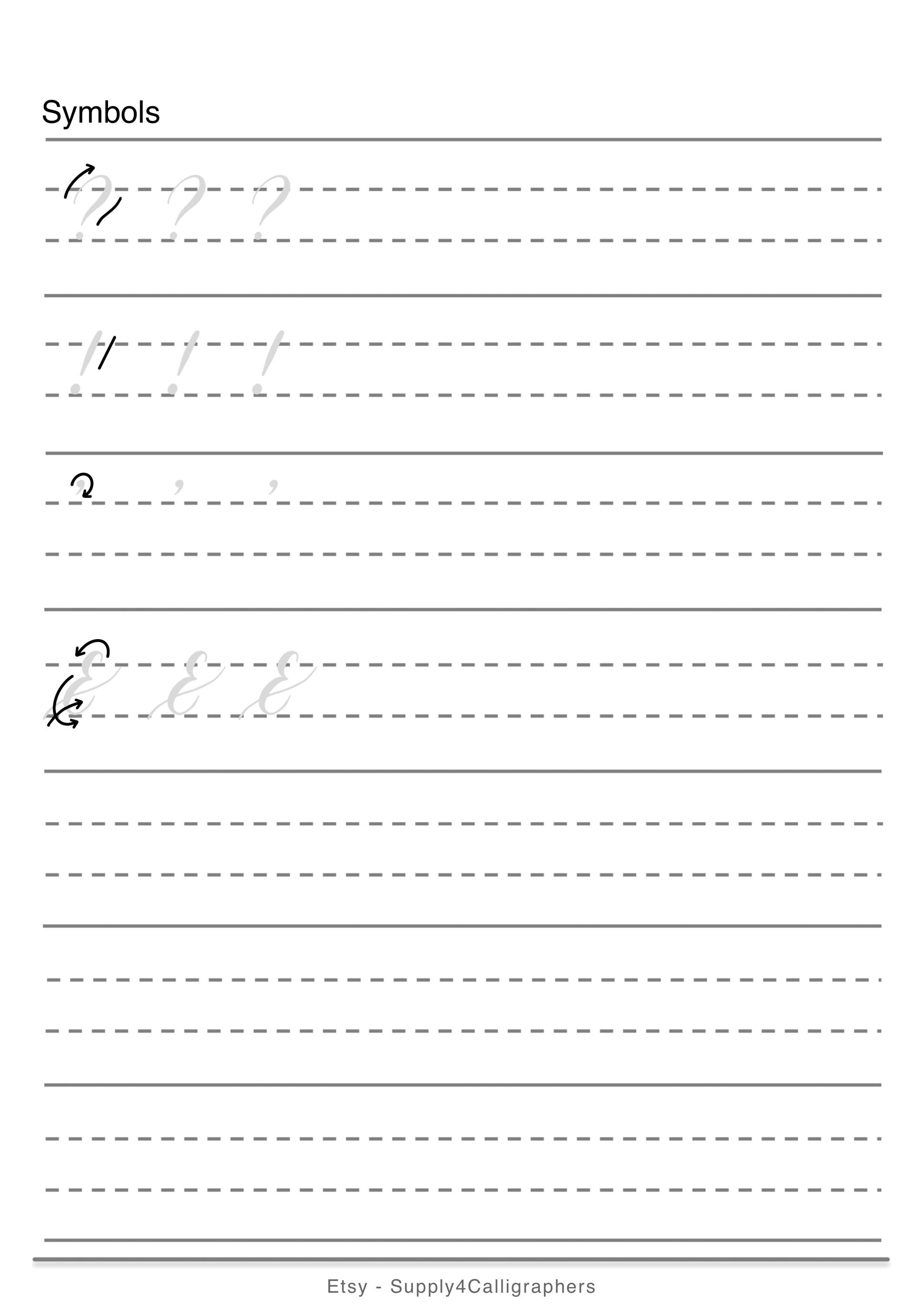 Brush Pen Calligraphy Exercise Book / Modern Calligraphy / Brush Pen ...