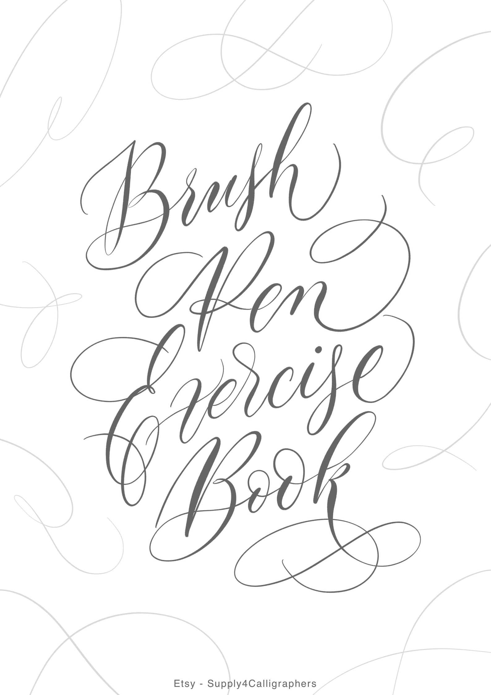 Brush Pen Calligraphy Exercise Book / Modern Calligraphy / Brush Pen ...