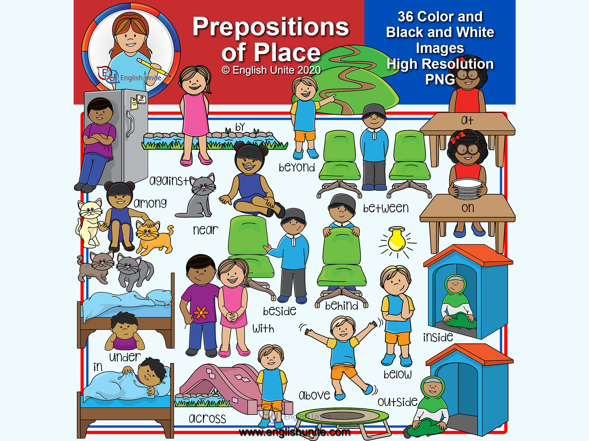 Between Preposition Clipart