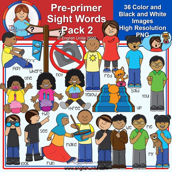 Sight Word Clip Art Black And White