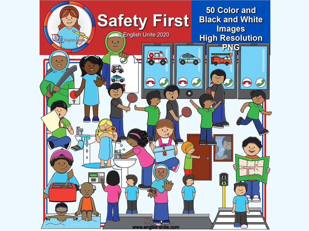 Clip Art Safety First Educational Graphics for Teachers, Curriculum ...
